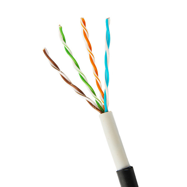 24AWG Cat5e 1000Ft UTP Outdoor PVC+LDPE Plenum Cable Solid Copper